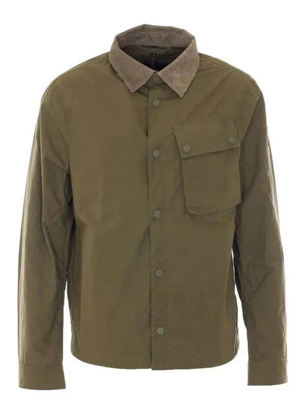 Belstaff Logo Detail Cotton Jacket - Green