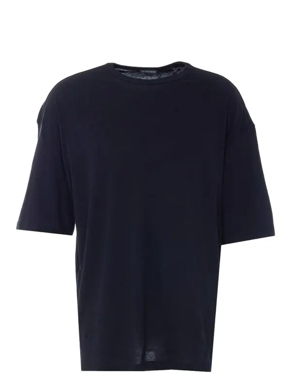 ANN DEMEULEMEESTER Dieter High Comfort T-shirt With The Solitary One Print - Black