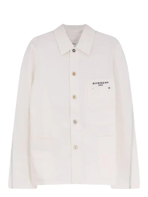 Givenchy Iconic Lettering" Denim Jacket - White