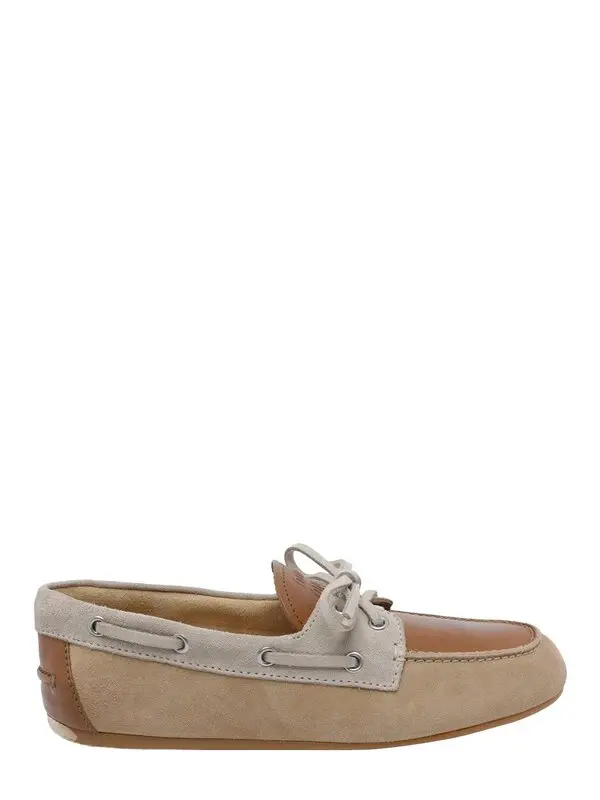 Miu Miu Logo Loafers - Cream