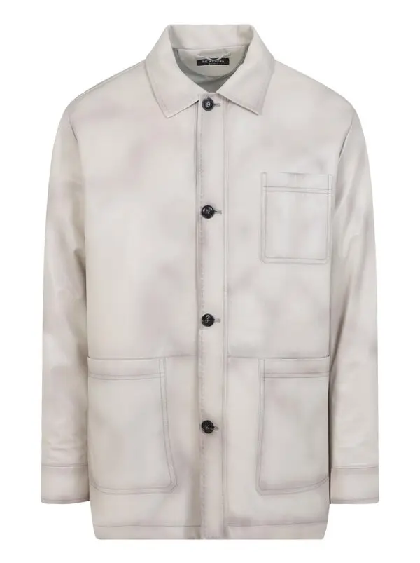 Kiton Lamb Leather Jacket - Multicolor