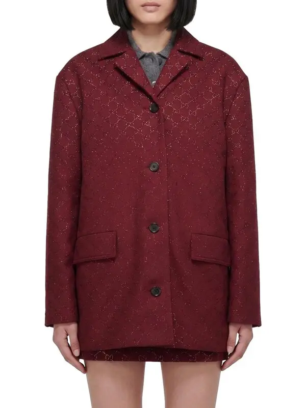 Gucci Monogrammed Blazer - Red