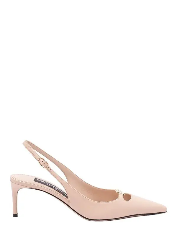 Dolce & Gabbana Silk-effect Nappa Leather Slingbacks - Multicolor