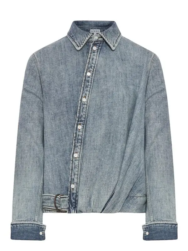 Loewe Draped Denim Shirt - Multicolor