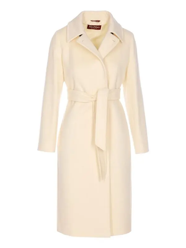 Max Mara Bcollag" Wool Coat - White