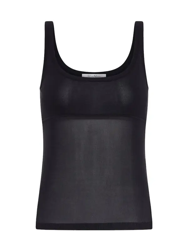Max Mara Biada Wide Neckline Top - Black
