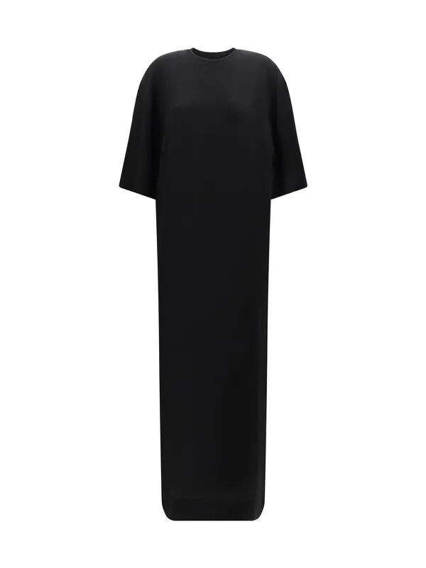 TOTEME Oversized Wool T-shirt Dress - Black