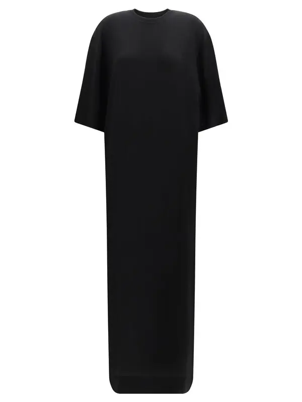 TOTEME Oversized Wool T-shirt Dress - Black