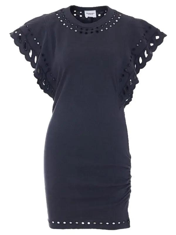 Isabel Marant Étoile Orlane Dress With Perforated Details - Black
