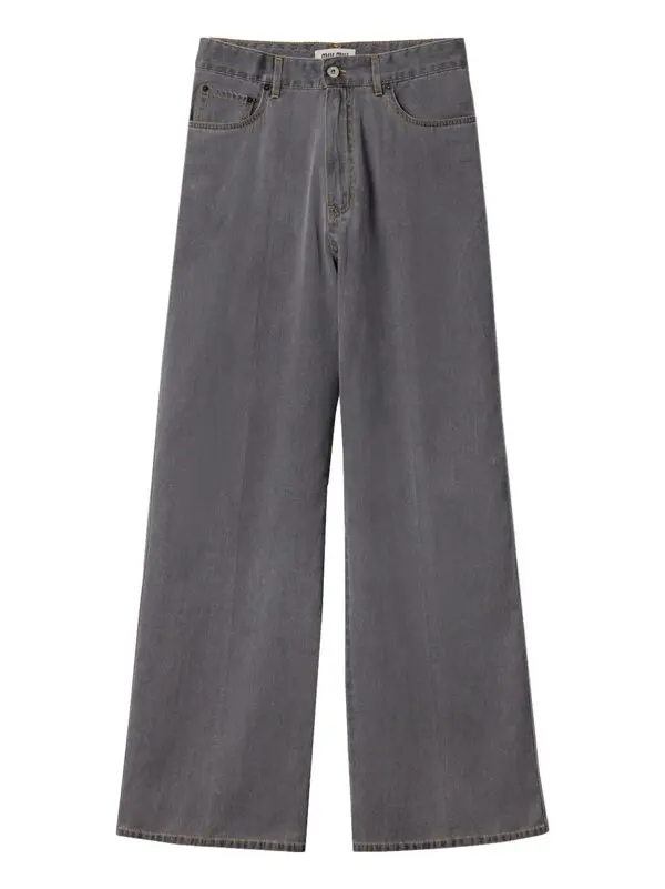 Miu Miu Straight Leg Jeans - Gray