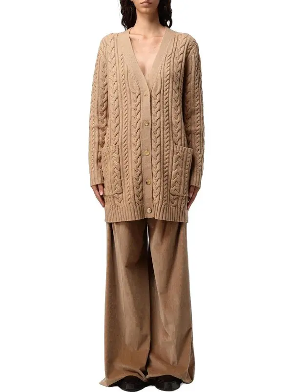 Max Mara Camel Knitted Cardigan - Brown