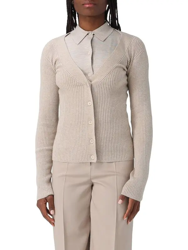 Max Mara Ribbed V-neck Cardigan - Pink