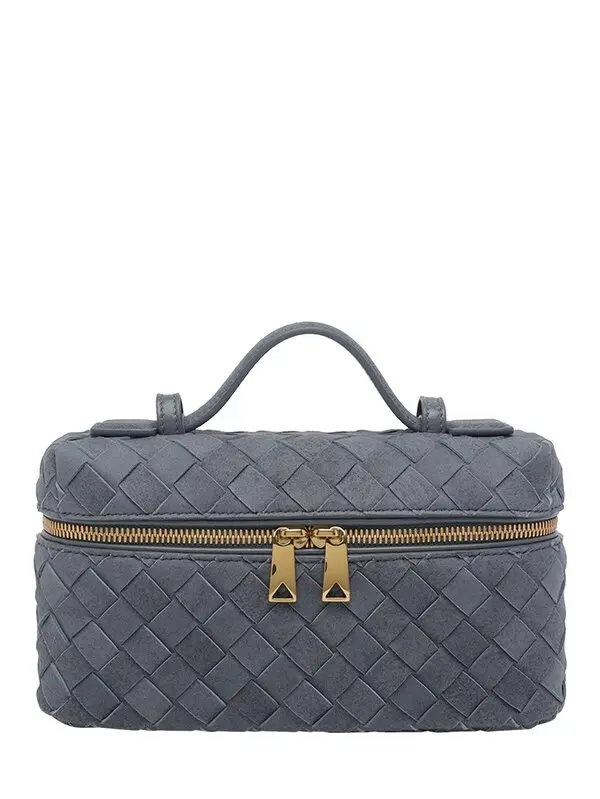 Bottega Veneta Woven Lamb Leather Handbag - Blue