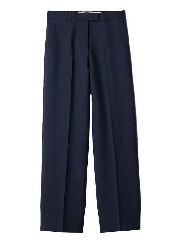 Miu Miu Wide Leg Cotton Pants - Blue