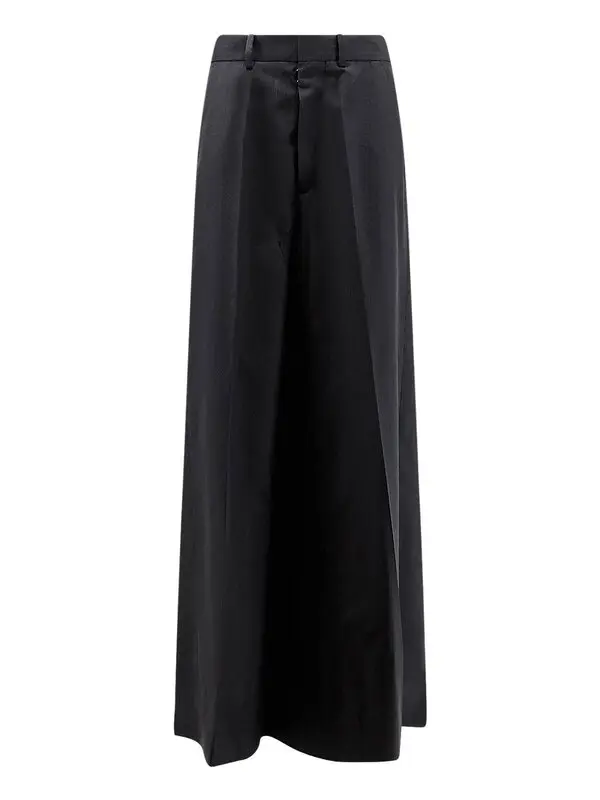 MAISON MARGIELA Virgin Wool Maxi Skirt - Black