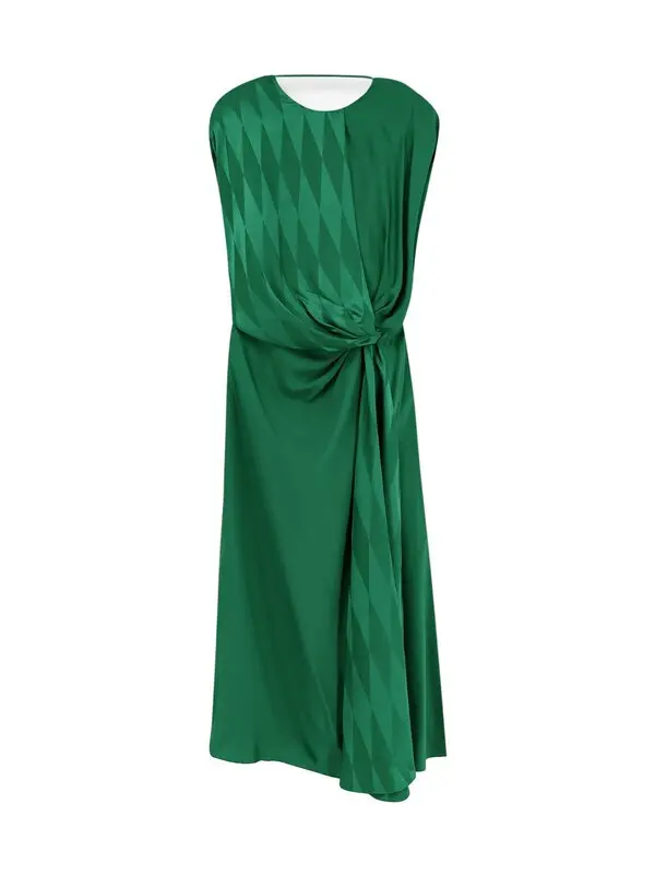 Versace Cocktail Viscose And Silk Dress - Multicolor