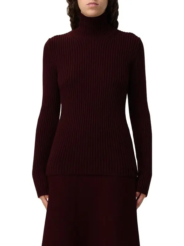 Max Mara Ribbed Turtleneck Sweater - Red