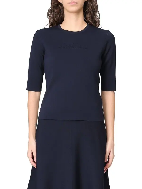 Max Mara Embellished Crewneck T-shirt - Blue