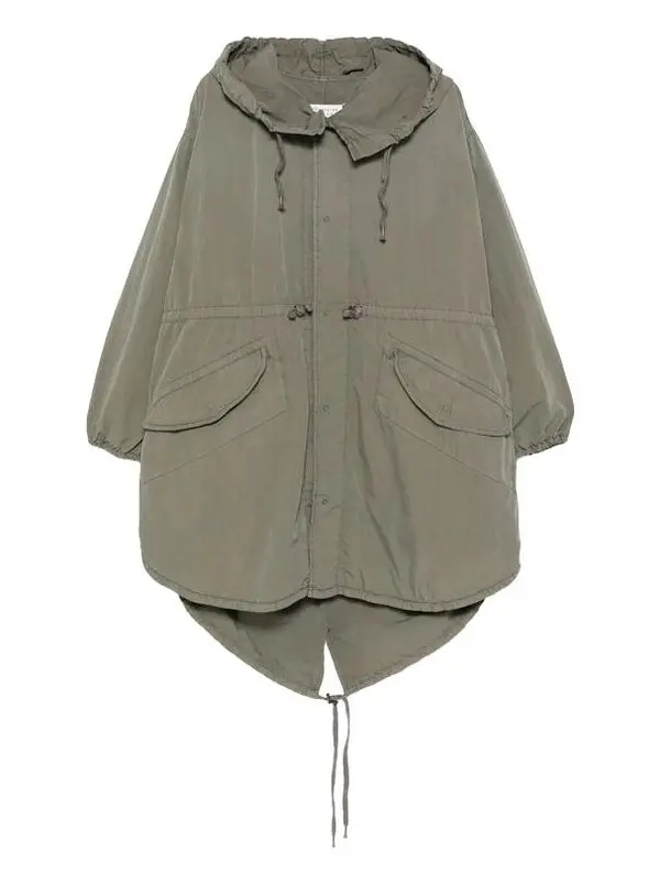 MAISON MARGIELA Drawstring Hooded Parka - Green
