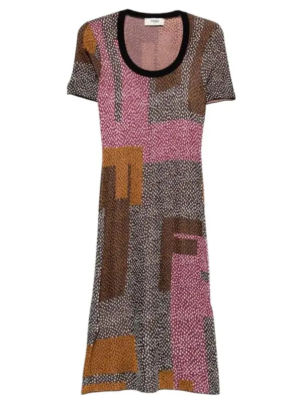 Fendi Peppered Falena Dress - Multicolor