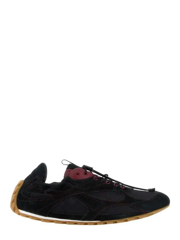 Bottega Veneta Textured Rubber Sole Sneakers - Black
