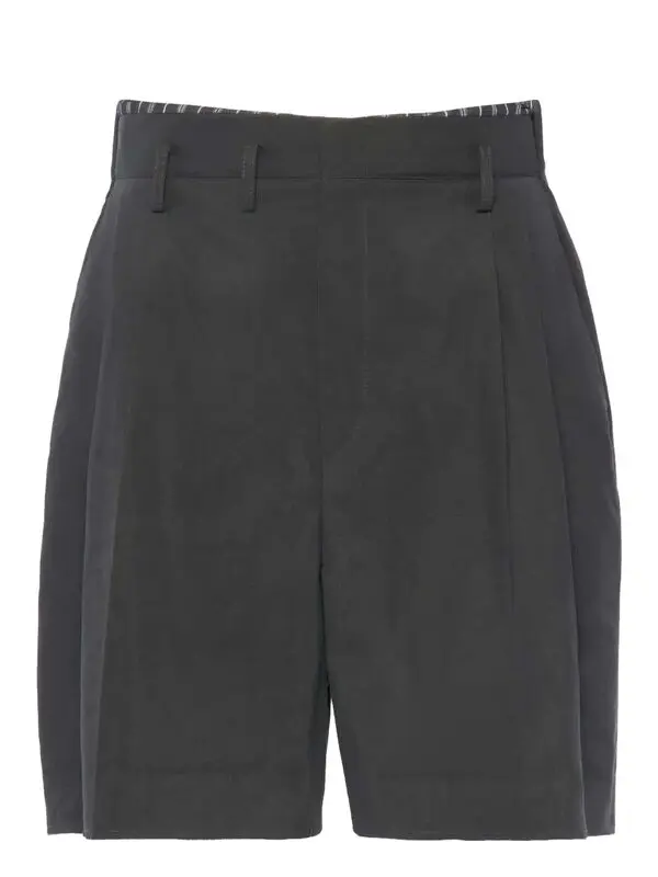MAISON MARGIELA Pleated Bermuda Shorts - Gray
