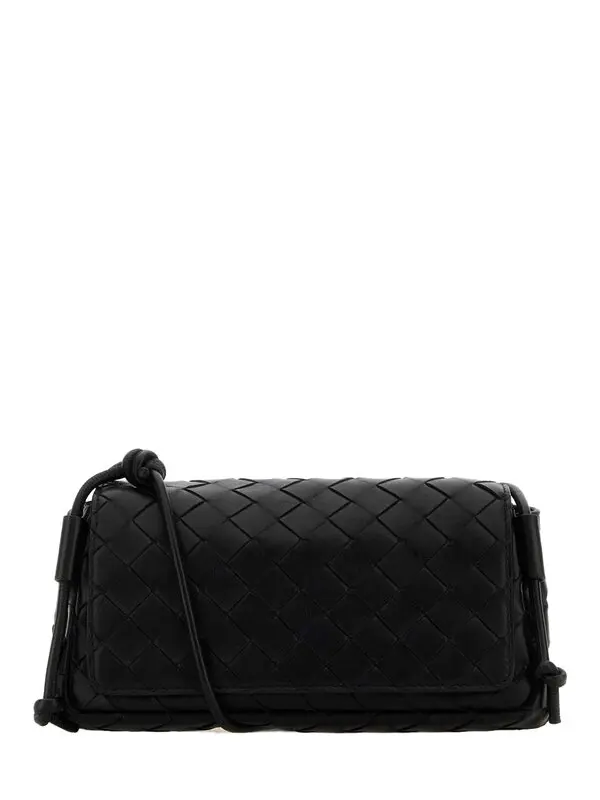 Bottega Veneta Nappa Leather Crossbody Bag - Black