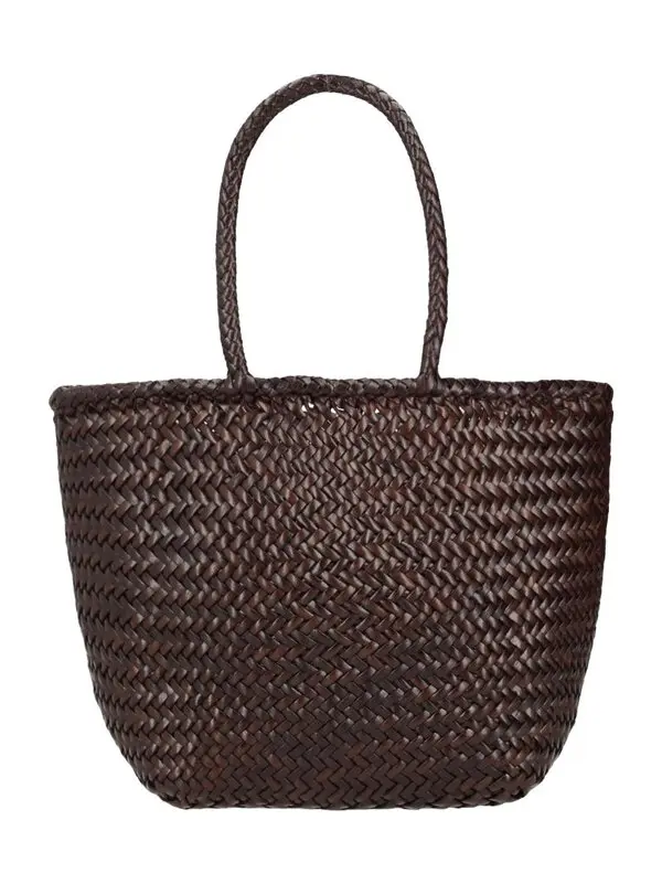 Dragon Diffusion Grace Basket Small Leather Tote - Brown