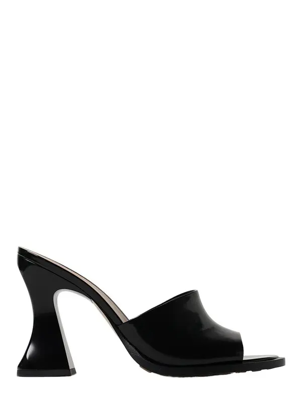 Bottega Veneta Sculptural High Heel Mules - Black