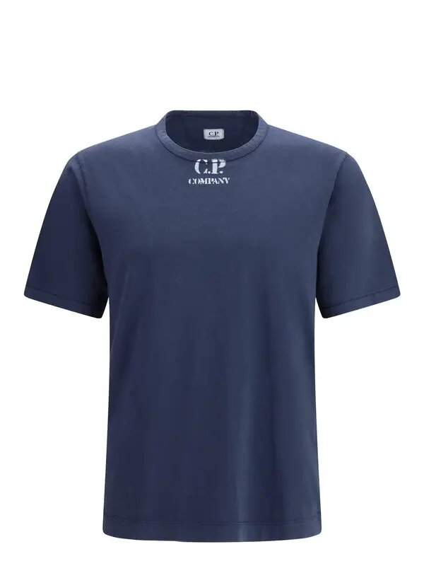 C.P. COMPANY Printed Logo T-shirt - Blue