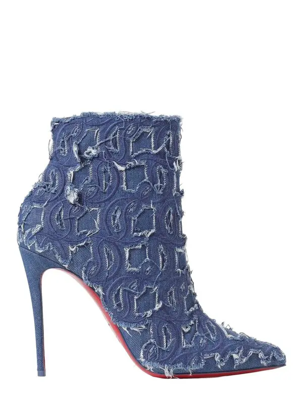 CHRISTIAN LOUBOUTIN Flat Ankle Boot - Blue