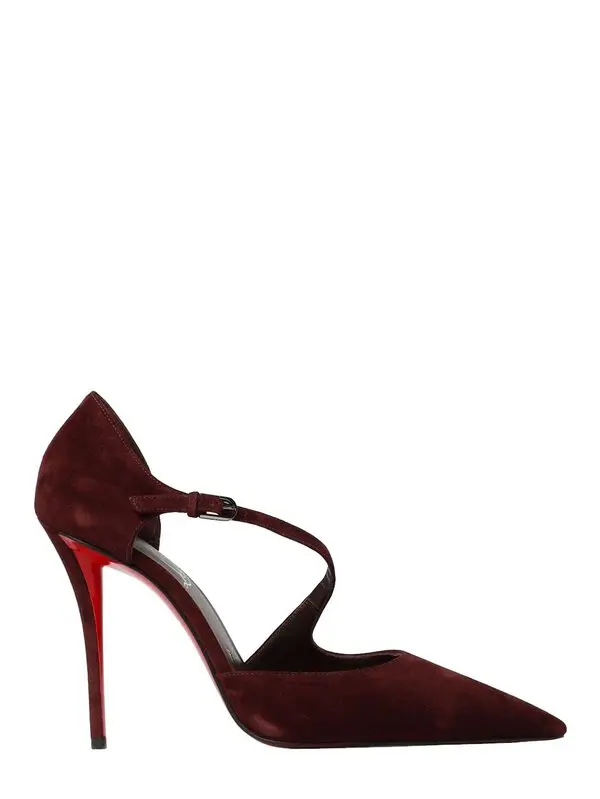 CHRISTIAN LOUBOUTIN Suede Mary Jane Pumps - Red