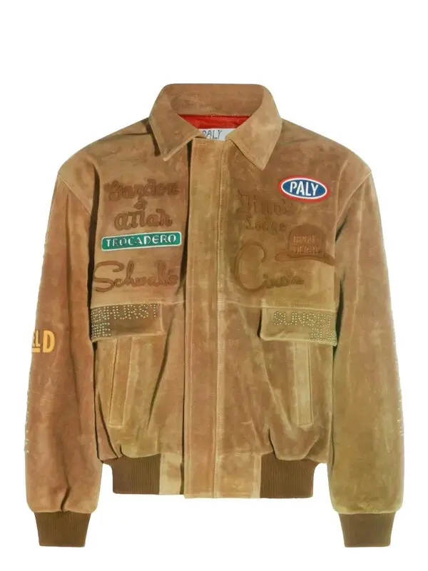 PALY Sunset Embellished Suede Jacket - Brown