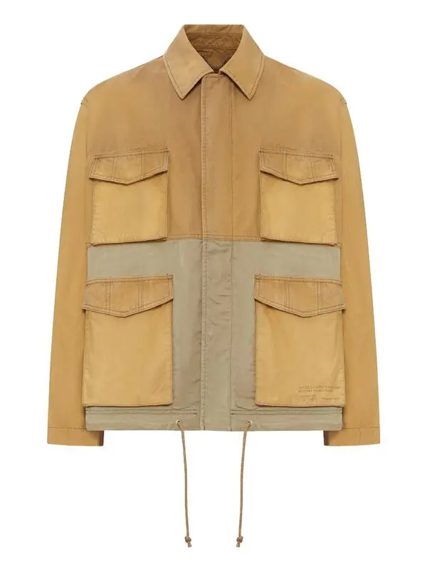GOLDEN GOOSE Color Block Cotton Utility Jacket - Multicolor