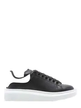 Alexander McQueen Larry Oversized Sneakers In Black Leather - Multicolor