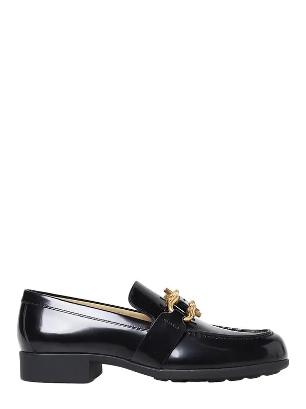 Bottega Veneta Calf Leather Loafers With Gold-tone Hardware - Black