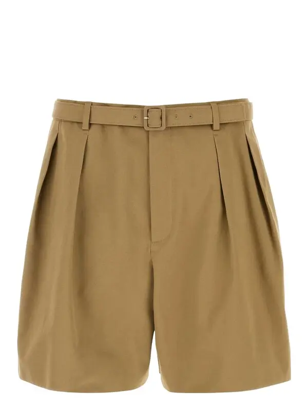 Saint Laurent Beige Cotton Drill Bermuda Shorts - Brown