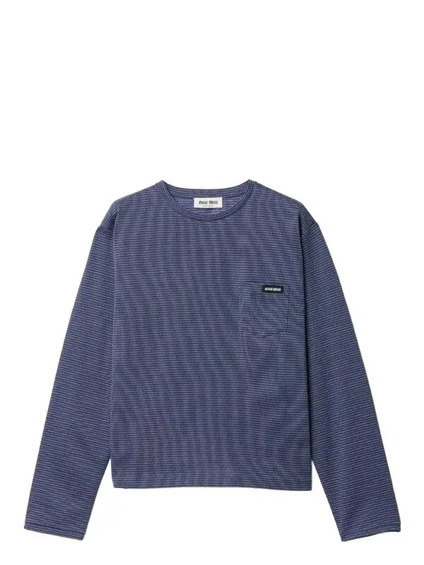 Miu Miu Long Sleeve T-shirt - Blue
