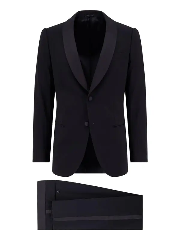 Giorgio Armani Soho Virgin Wool Tuxedo - Multicolor