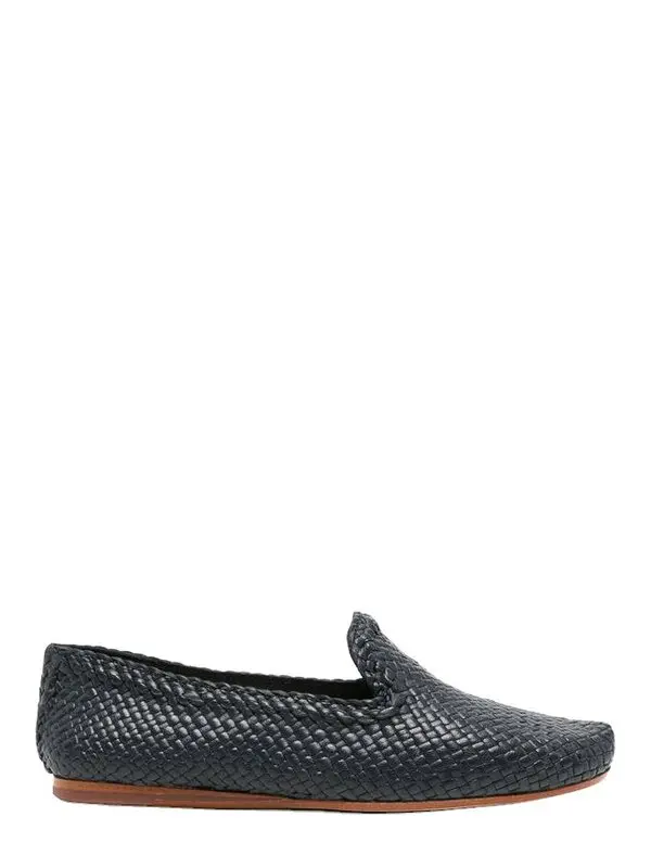 Dragon Diffusion Woven Leather Loafers - Blue