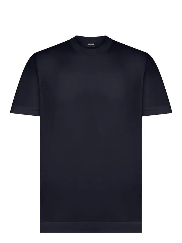 Zegna Crew Neck T-shirt In Silk Blend - Multicolor