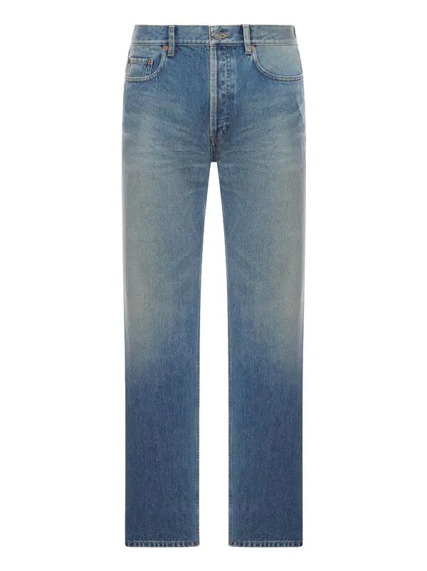 Saint Laurent Mick Long Denim Jeans - Multicolor
