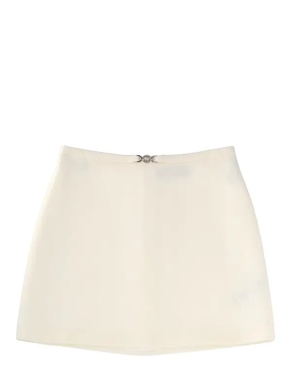 Versace Virgin Wool Mini Skirt - White
