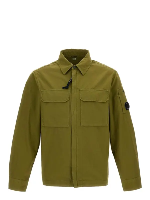 C.P. COMPANY Organic Gabardine Zip-up Overshirt - Multicolor