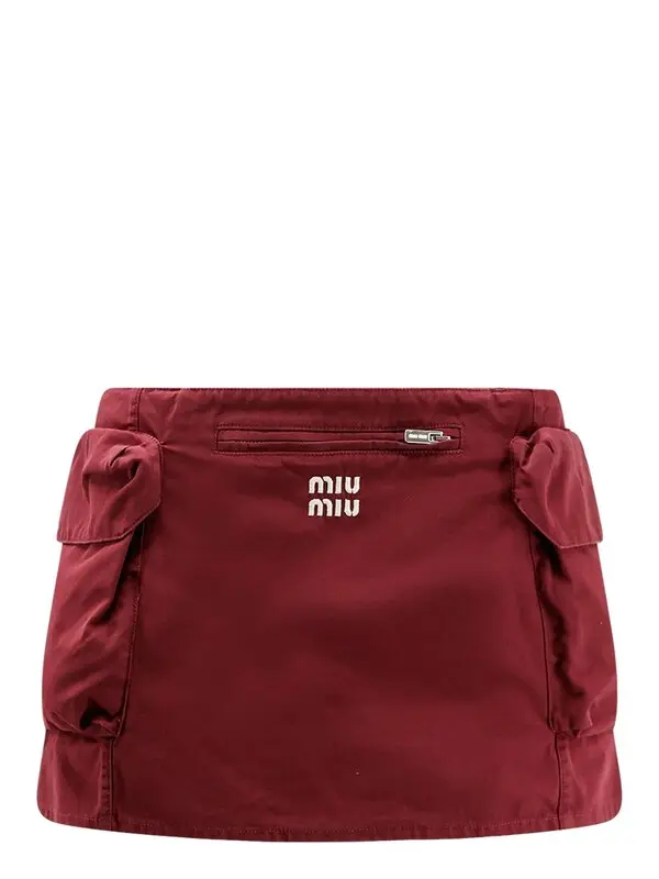 Miu Miu Cotton Mini Skirt - Multicolor