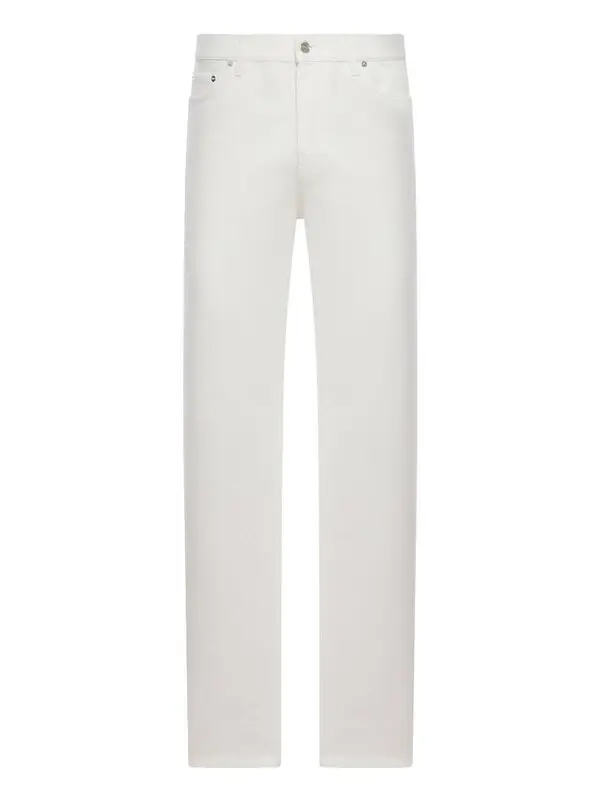 Gucci Straight Leg Denim Jeans With Horsebit Detail - White