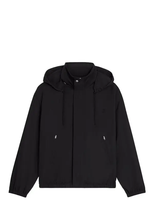 Celine Nylon Twill Wind Jacket With Triomphe Embroidery - Black