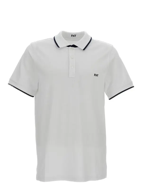 FAY Polo Piquet Stripes - Multicolor