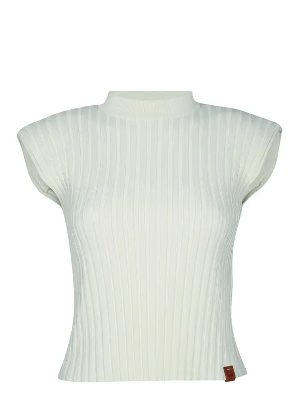 Jacob Cohen Ribbed Knit Top - Multicolor