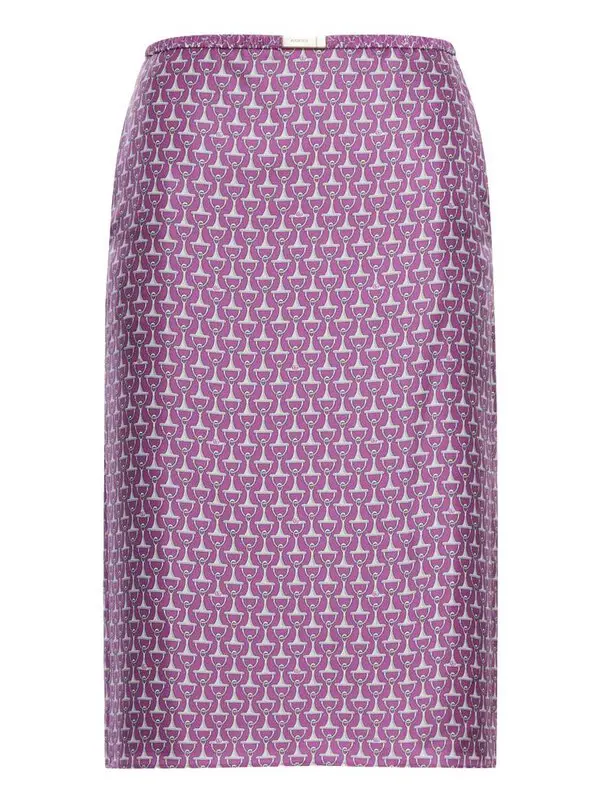 Gucci Silk Horse-print Midi Skirt - Multicolor